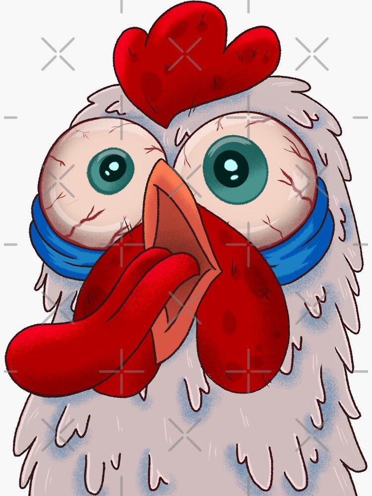 "Chicken Head" Sticker by liftdesign | Redbubble