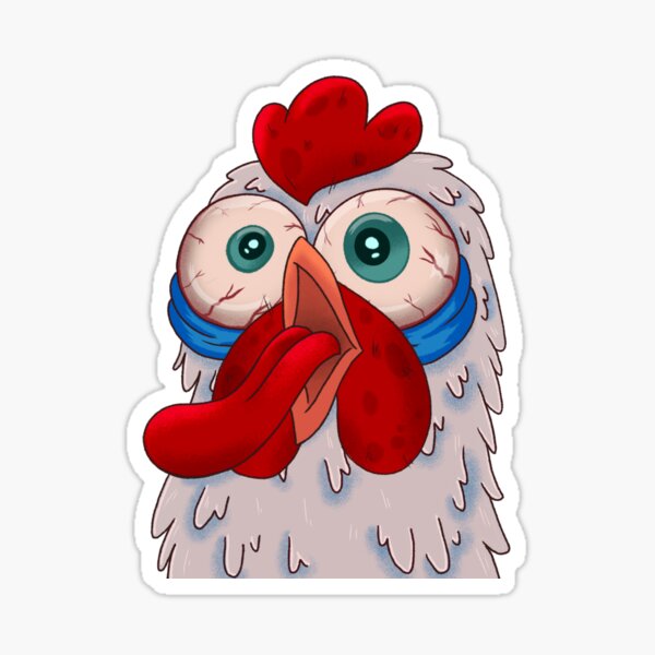 "Chicken Head" Sticker by liftdesign | Redbubble