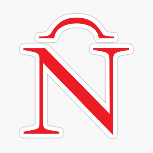 Pegatina «Letra eñe mayúscula en Ibarra Real (rojo)» de PabloDeChenez ...