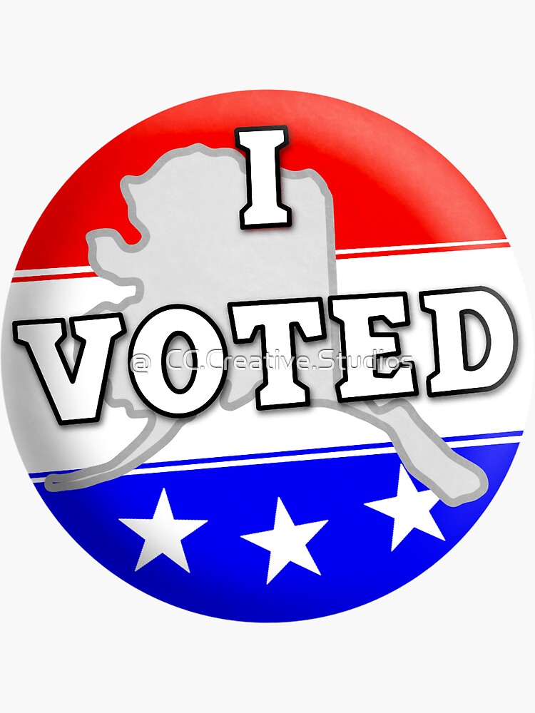 "Alaska - I Voted" Sticker for Sale by @ CC.Creative.Studios | Redbubble