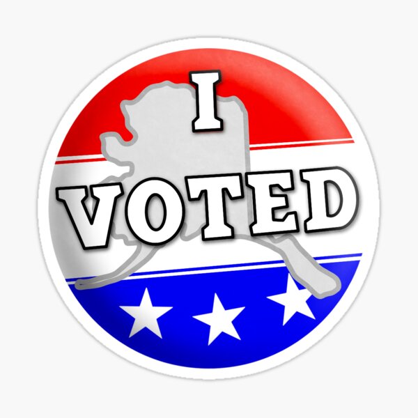 "Alaska - I Voted" Sticker for Sale by @ CC.Creative.Studios | Redbubble