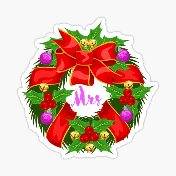 "Mrs. Claus" Sticker for Sale by Bozidar1993 | Redbubble