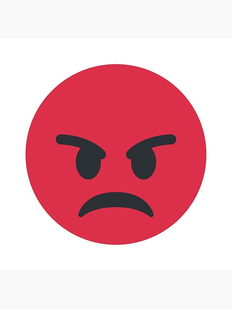"Red Angry Face" Poster for Sale by Stitchmoji | Redbubble