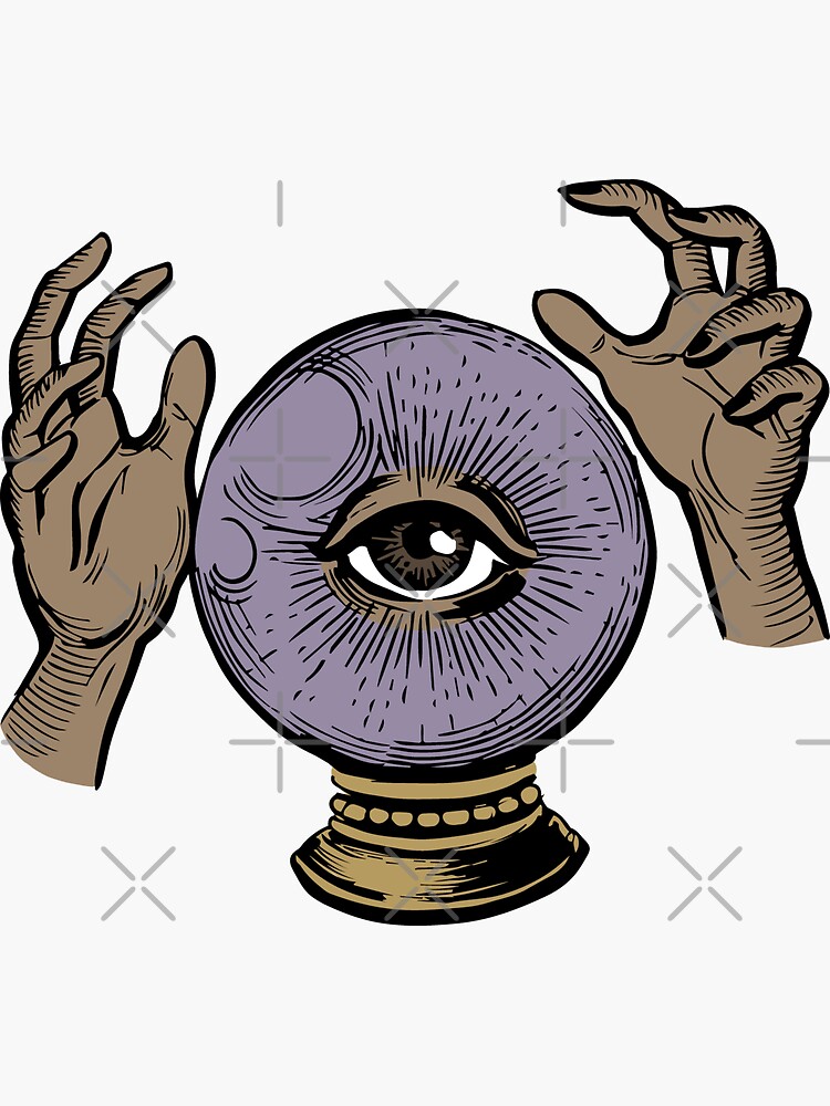 "Crystal ball" Sticker by maritbruggink | Redbubble