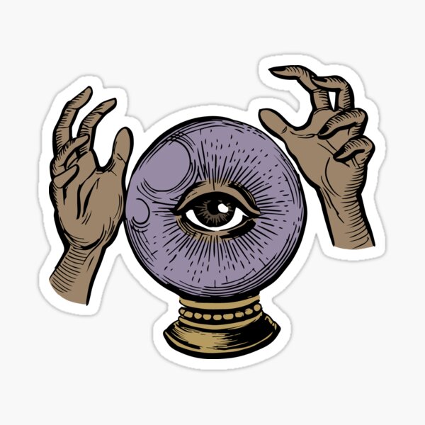 "Crystal ball" Sticker by maritbruggink | Redbubble