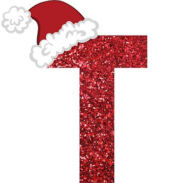 "Sparkly Christmas Letter T" Sticker for Sale by LiveAndGlow | Redbubble