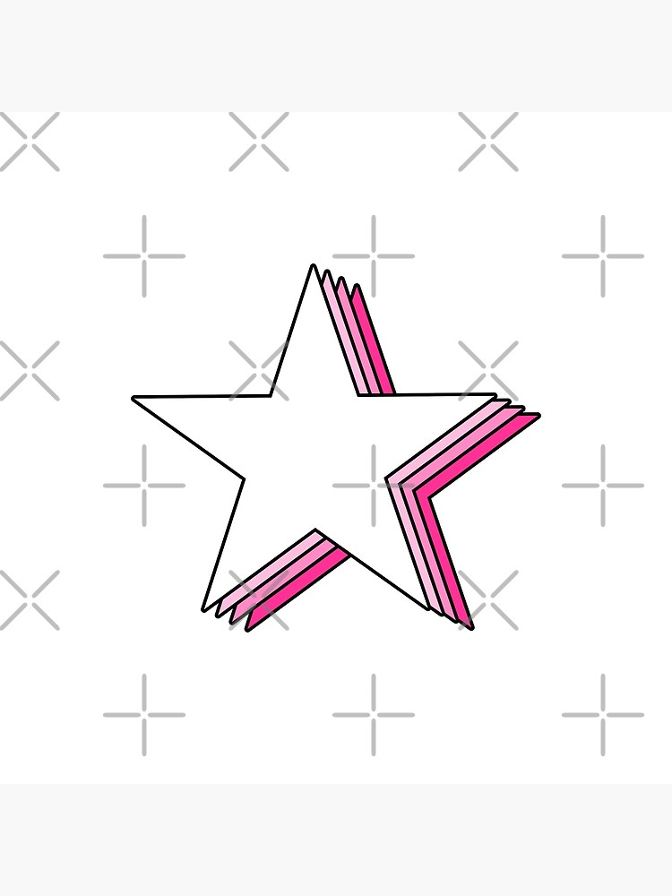 "Aesthetic Pink Layered Star " Poster by STAR10008 | Redbubble