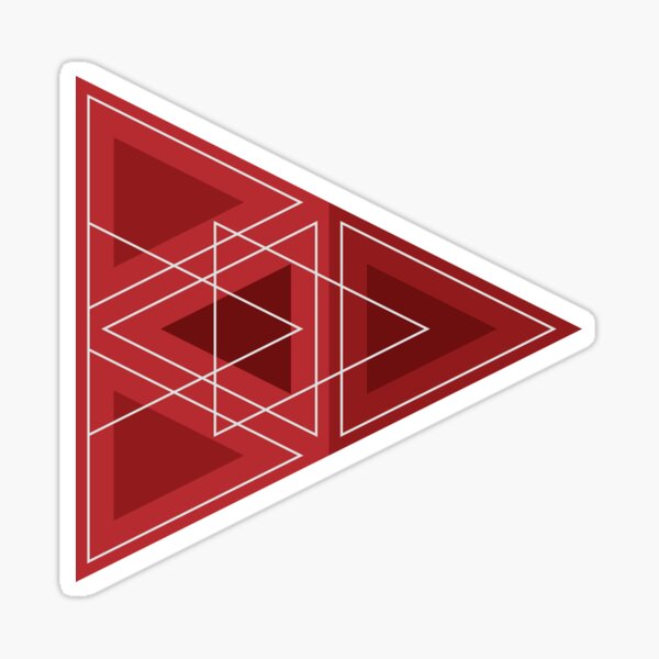 "Moving Forward Geometric Pattern – Red" Sticker by RoguePatterns ...