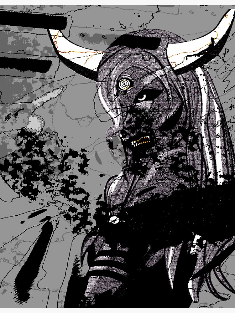 "Glitched Demon " Sticker for Sale by WorldOfRey | Redbubble