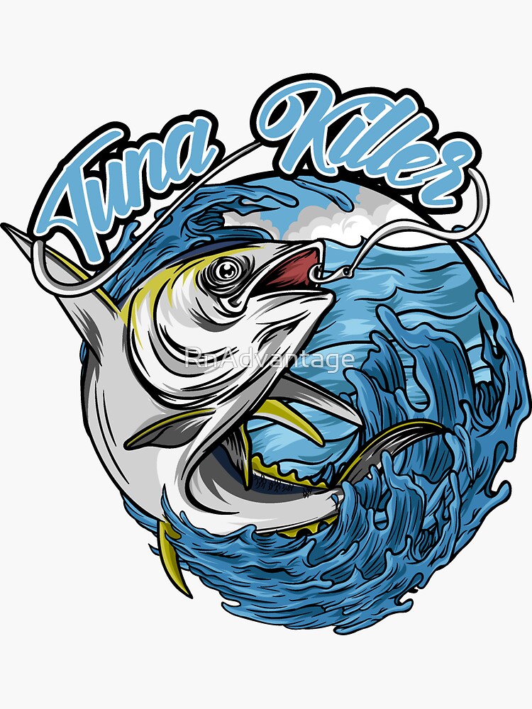 "YellowFin tuna fishing " Sticker by RnAdvantage | Redbubble