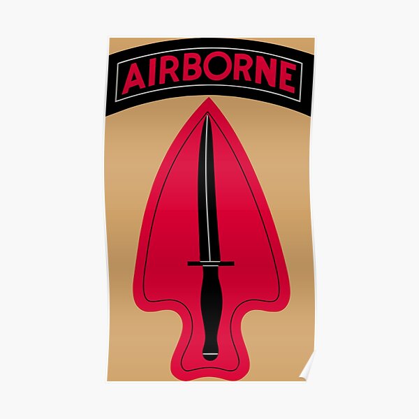 "Airborne Special Forces Dagger Logo" Poster for Sale by aliberalino ...