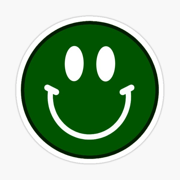 "Dark Green Smiley Face" Sticker for Sale by jessicaleah15 | Redbubble