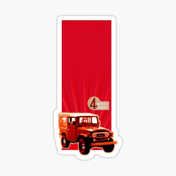 "Toyota Land Cruiser " Sticker by DBnation | Redbubble