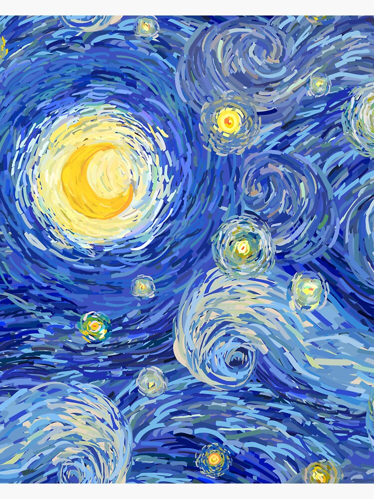 "Van Gogh Abstract Painting" Sticker for Sale by Motiveers | Redbubble