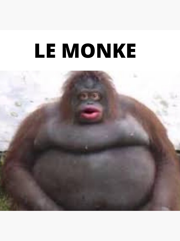 "Le Monke Meme Accesories" Poster for Sale by FunneMonke | Redbubble