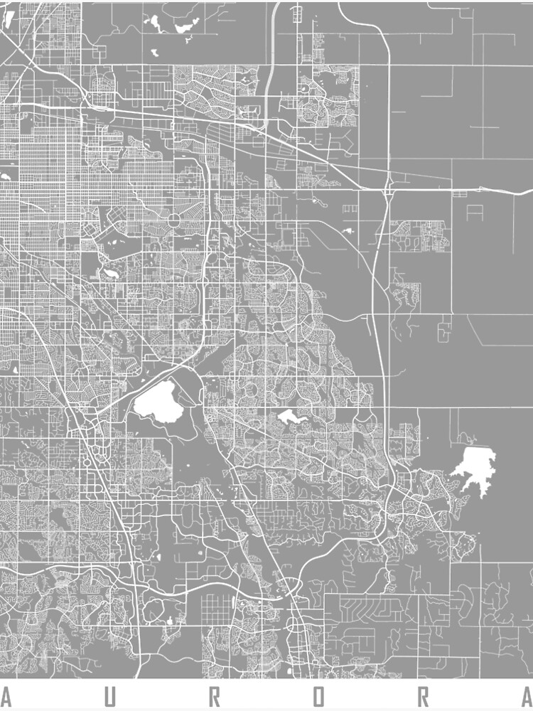 "Aurora map Colorado grey" Poster by mapsart | Redbubble