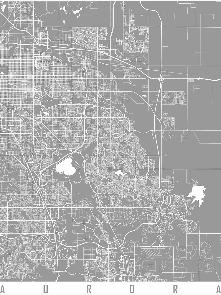 "Aurora map Colorado grey" Sticker for Sale by mapsart | Redbubble