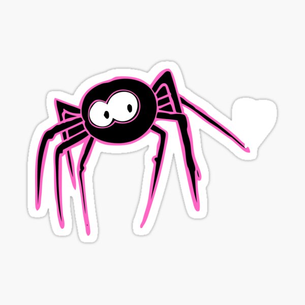 "Pink Spider" Sticker for Sale by HelloGrackle | Redbubble