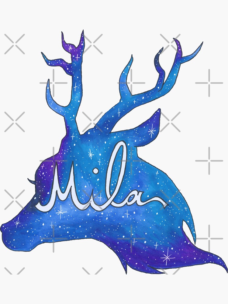 "Mila Name Art" Sticker for Sale by AvalonUnmuzzled | Redbubble