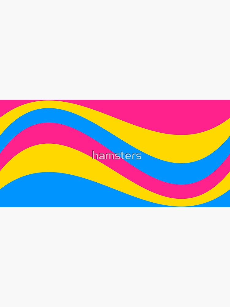 "Pansexual/Panromantic Wave Flag" Sticker for Sale by hamsters | Redbubble