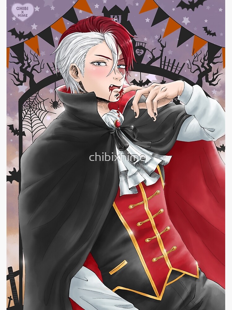 "Vampire Shoto Todoroki" Poster for Sale by chibixhime | Redbubble