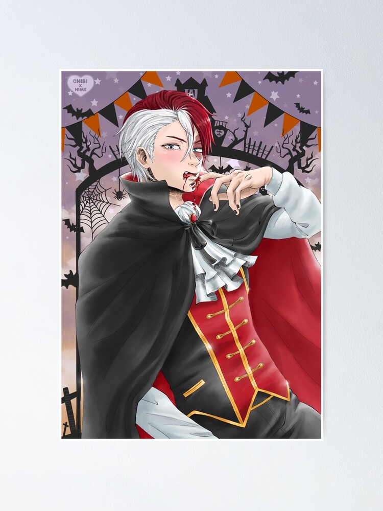 "Vampire Shoto Todoroki" Poster by chibixhime | Redbubble