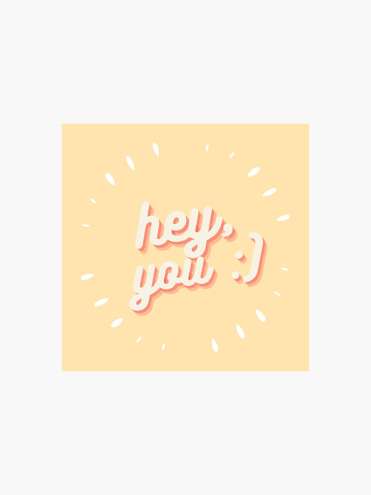 "hey, you :)" Sticker by nyarigrzyb | Redbubble