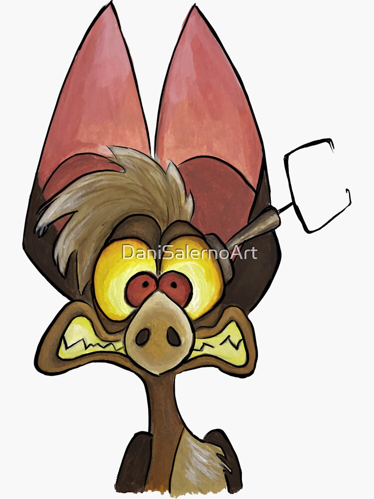 "Batty Koda from FernGully watercolor and acrylic " Sticker for Sale by ...