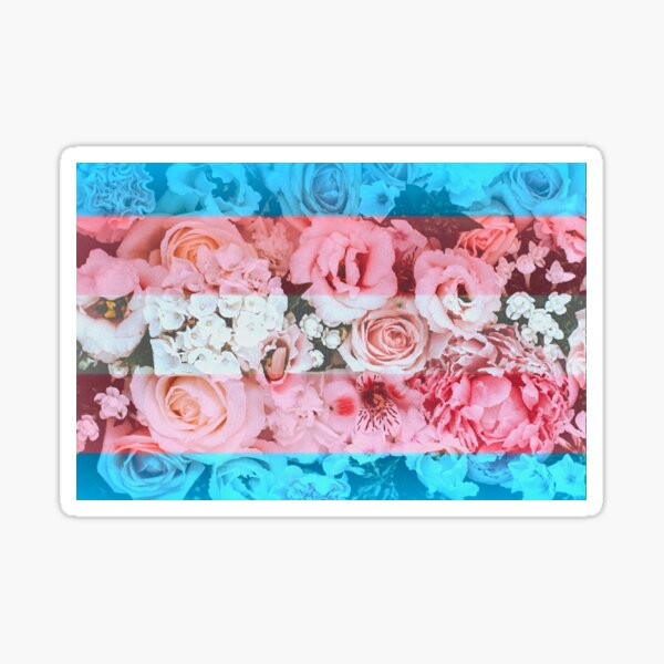 "Trans Pride Flag" Sticker by BestieSquared | Redbubble