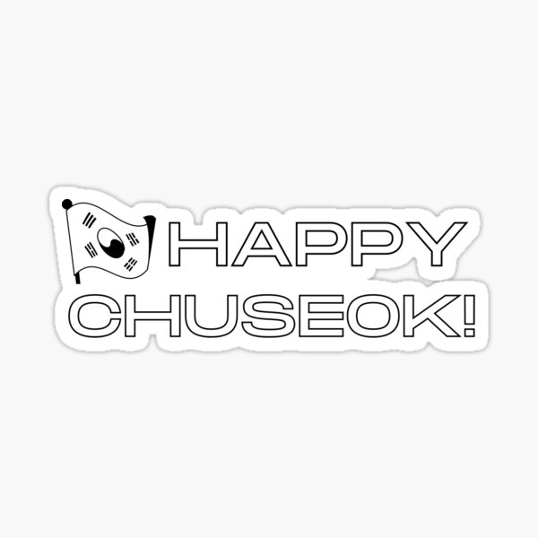 "Happy chuseok korean festival" Sticker for Sale by Tecnofa | Redbubble