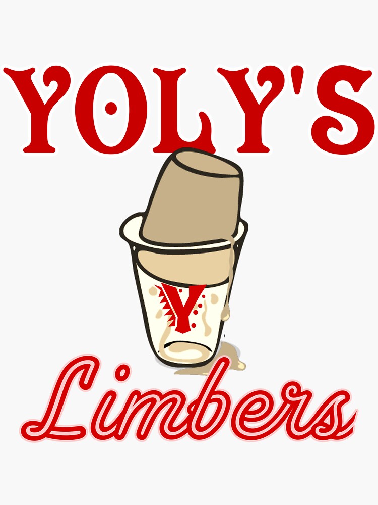 "YOLY’S Limbers" Sticker for Sale by Disreputableone | Redbubble
