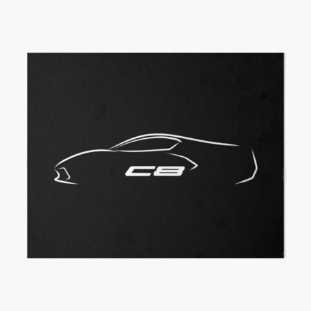 "C8 Outline" Art Board Print by pocketlint | Redbubble