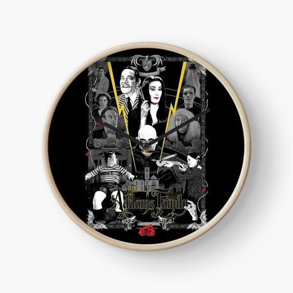 "member The Addams Family image retro black gift art" Clock for Sale by ...