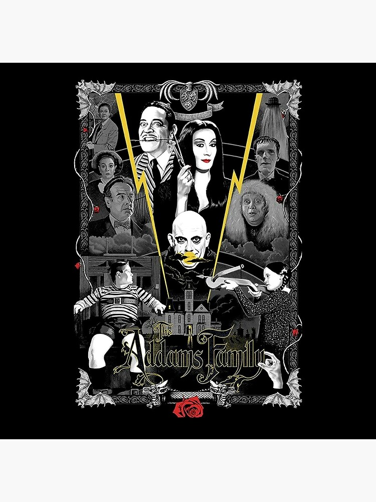 "member The Addams Family image retro black gift art" Clock for Sale by ...