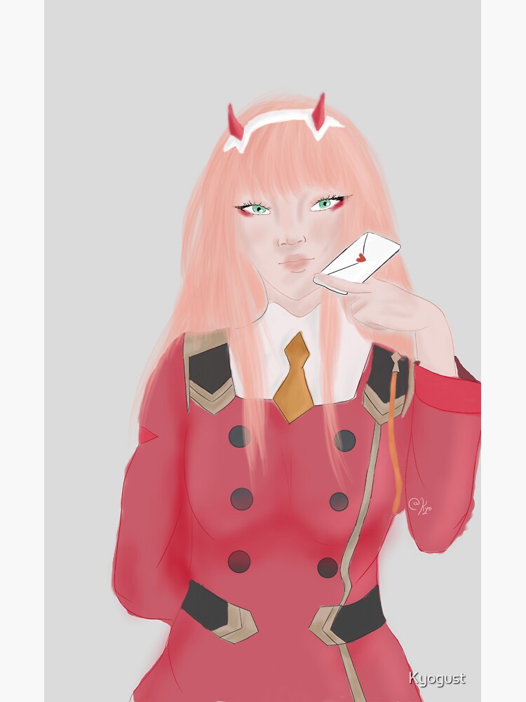 "02 Darling." Sticker for Sale by Kyogust | Redbubble