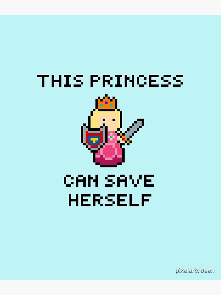 Póster «Pixel Art Princess Sword and Shield» de pixelartqueen | Redbubble