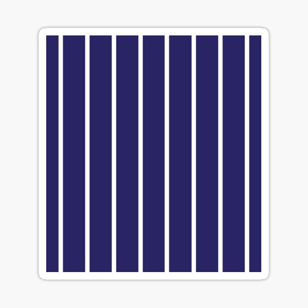 "Narrow navy blue and white stripes 2" Sticker by bettyretro | Redbubble