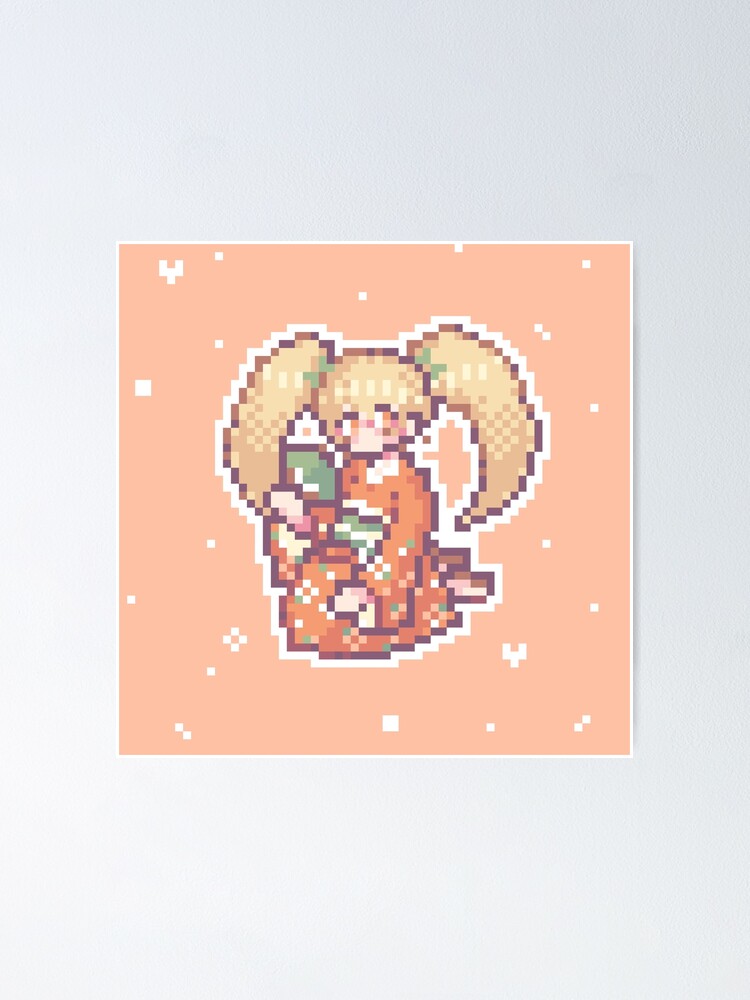 Pixel Hiyoko Saionji Poster For Sale By Abitofkake Redbubble
