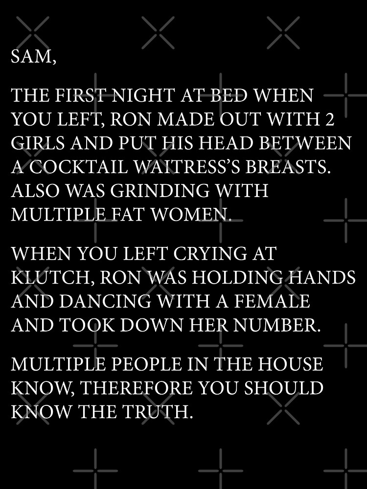 "Anonymous Letter to Sammi full text (Jersey Shore) in CAPS (Dark Mode ...