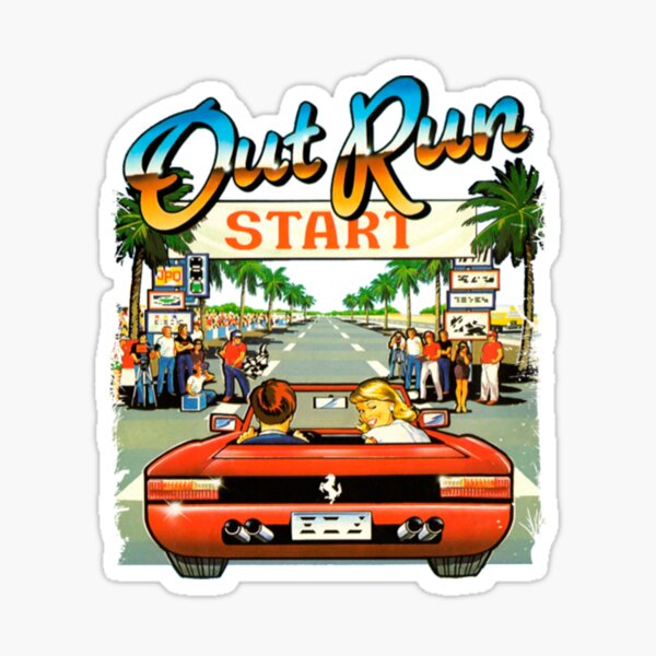 "Arcade Out Run Arcade Out Run Video Game" Sticker for Sale by ...