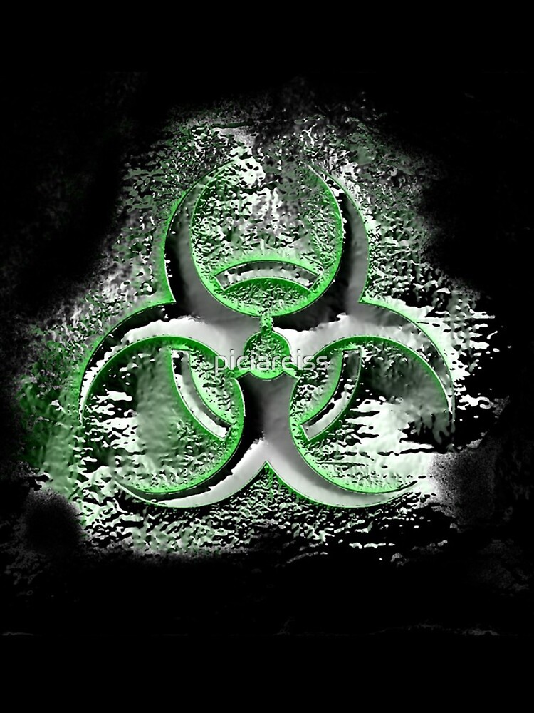 "Biohazard sign, glowing toxic waste fallout symbol" iPhone Case for ...