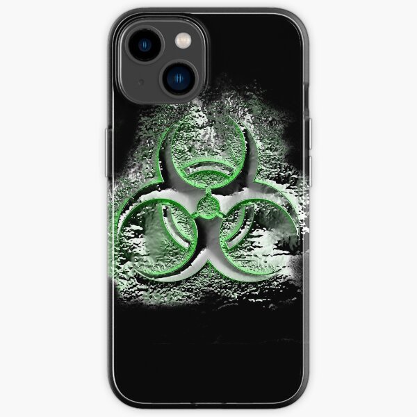 "Biohazard sign, glowing toxic waste fallout symbol" iPhone Case for ...