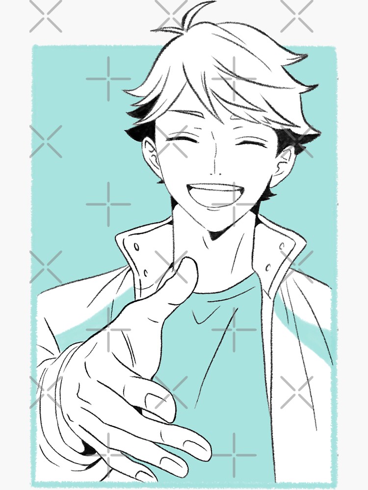 "Oikawa (version 1/3)" Sticker by skychloearts | Redbubble