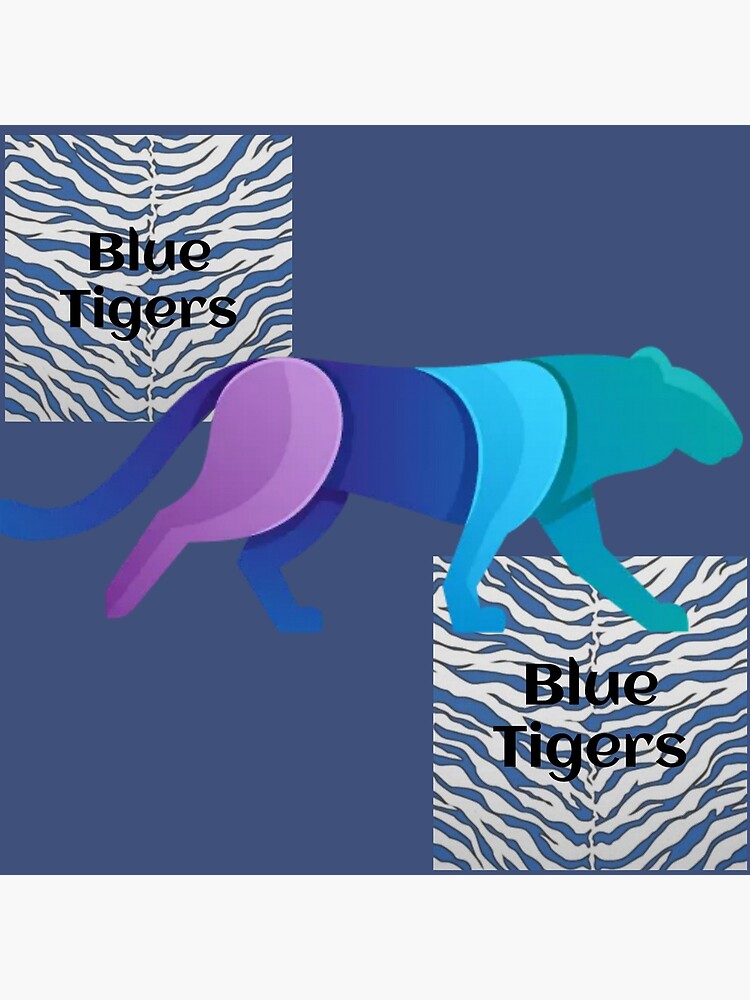 "Blue tiger design" Poster for Sale by ShipraGupta | Redbubble