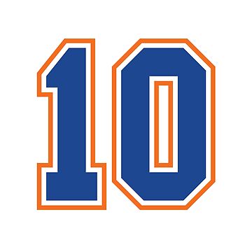 "Ten Jersey Number Sports 10" Sticker for Sale by HelloFromAja | Redbubble