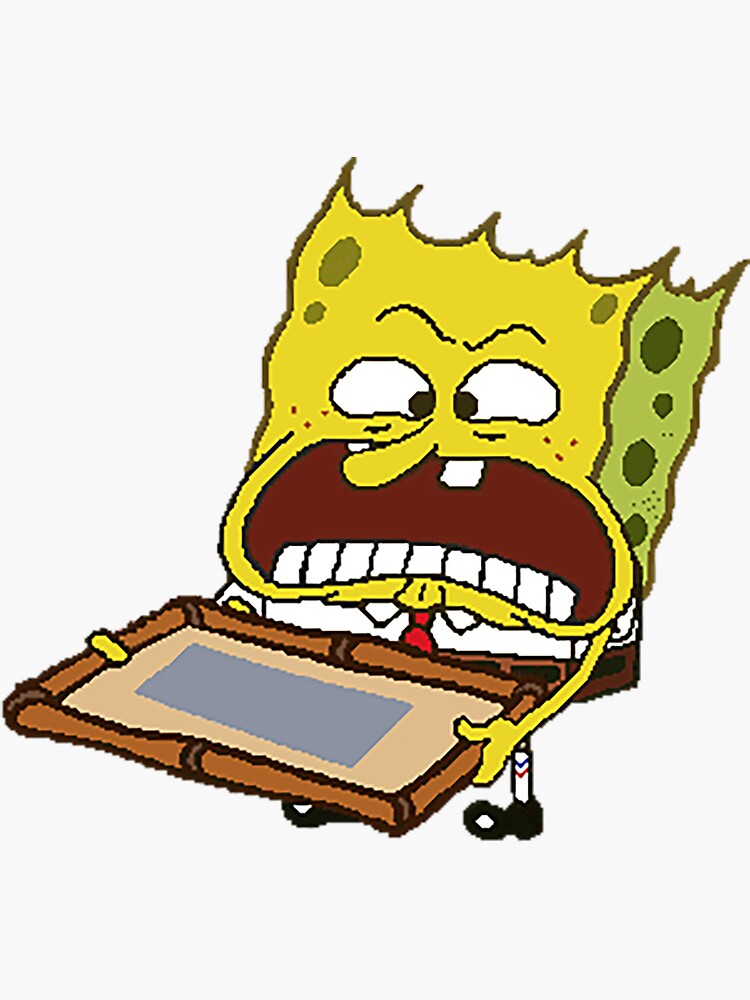 "Spongebob Panic" Sticker for Sale by Kev-kev | Redbubble