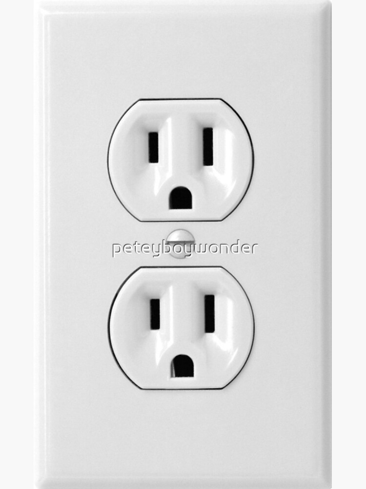 "Outlet Plug Prank Sticker" Sticker by peteyboywonder | Redbubble
