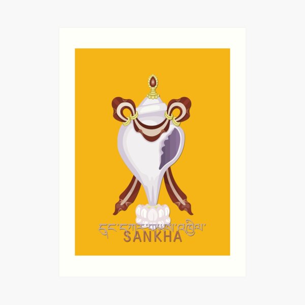 "Sankha (White Conch) - Buddhist & Hindu Ashtamangala" Art Print for ...