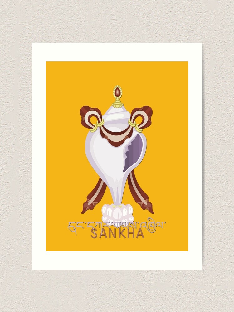 "Sankha (White Conch) - Buddhist & Hindu Ashtamangala" Art Print for ...