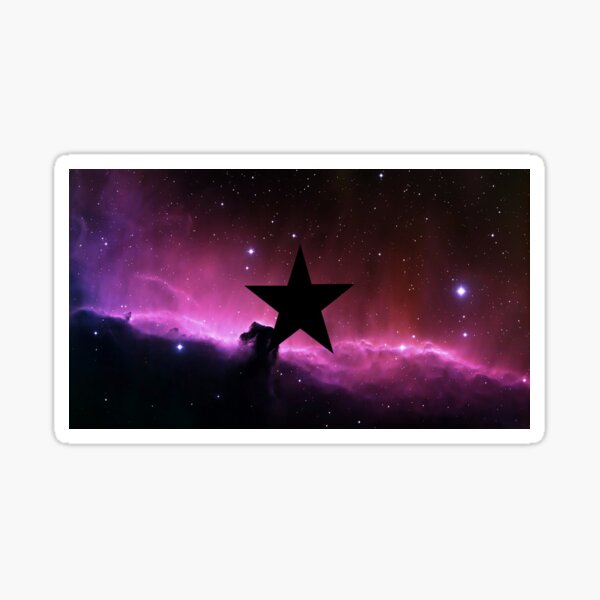 "Galaxy background with black star." Sticker for Sale by ...